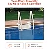 Amazon.com: VEVOR Swimming Pool Ladder, 4-Step Double Handrails Stairs ...