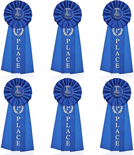 Amazon.com : Lewtemi 1st Place Blue Ribbon Award Rosette Ribbon Grand ...