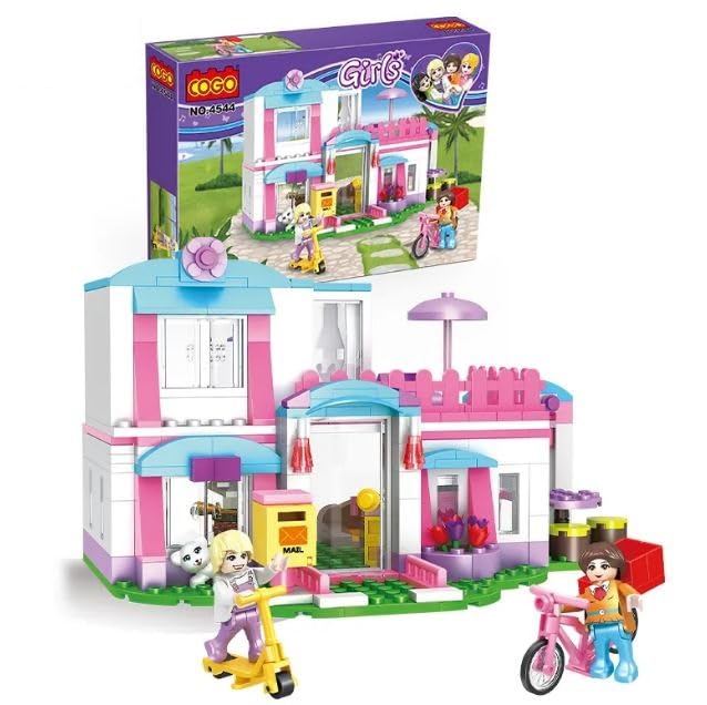 Buy Jack Royal Girls Friends House Building Blocks Toys Pink Beach ...