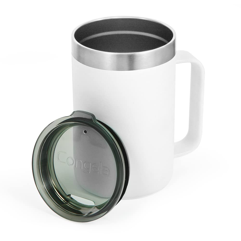 Congela 18oz Stainless steel insulated coffee mug with handle ...