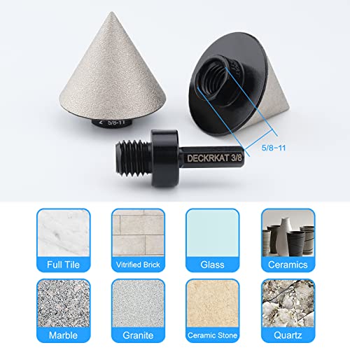 Snapklik.com : 2 Diamond Beveling Chamfer Bit, 50mm Diamond Countersink ...