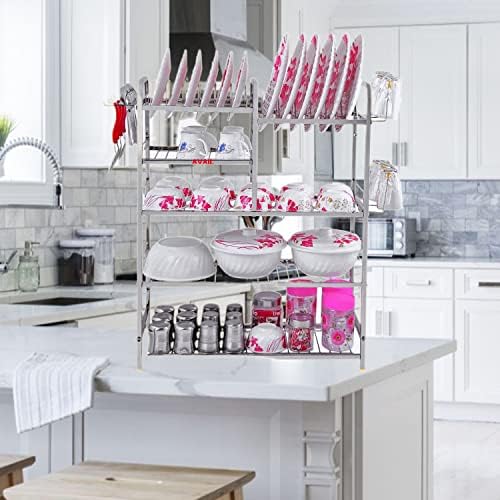 AVAIL Stainless Steel 5 Layer Wall Mount Kitchen Racks | Dish Rack with ...