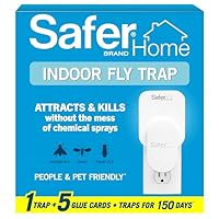 Safer Home Indoor Plug-in Fly Trap - SH502-1R5SR - Effective Fruit Fly ...