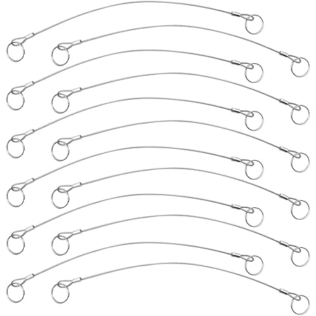 12 Pcs Loop Wire Rope Lanyard Cable,YuCool 2mm 316 Stainless Steel ...