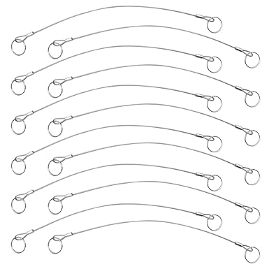 12 Pcs Loop Wire Rope Lanyard Cable, YuCool 2mm 316 Stainless Steel ...