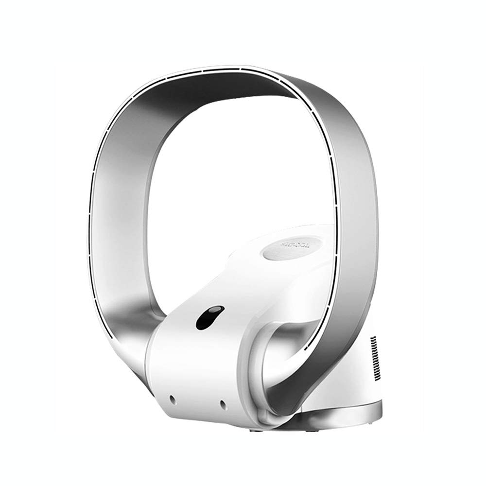 Buy HLILY Square-Bladeless Fan, Cooling Remote Control Fan, Small Desk ...