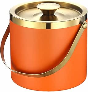 Amazon.co.jp: Ice Bucket Melt-Resistant Ice Bucket with Lid, Stainless ...