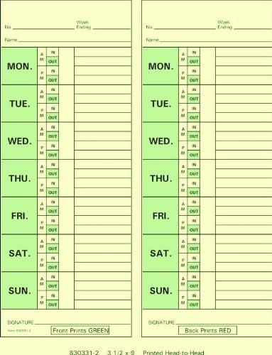 Amazon.com : 830331-2 Time Cards : Blank Timecards : Office Products