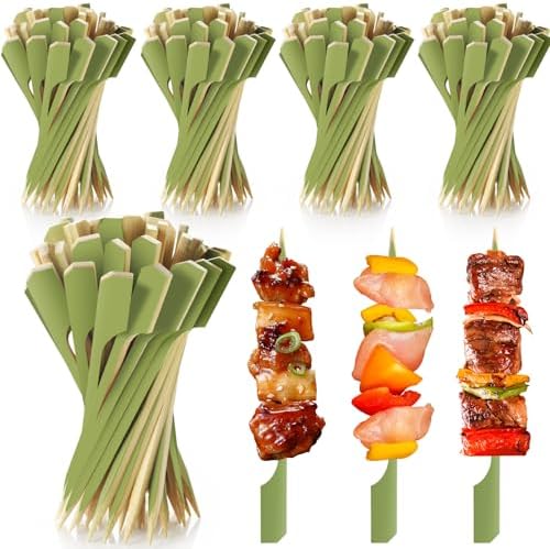 Amazon.com: 2000 Pcs Bamboo Paddle Picks Flat Wooden Skewers Fruit ...
