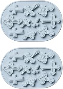 Amazon.com: 2 Packs Cross Shaped Silicone Moulds Ice Candy Gummy ...