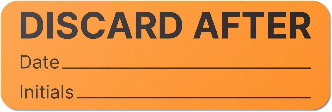 Amazon.com : 300 Labels - Orange, Discard After Date Expiration ...