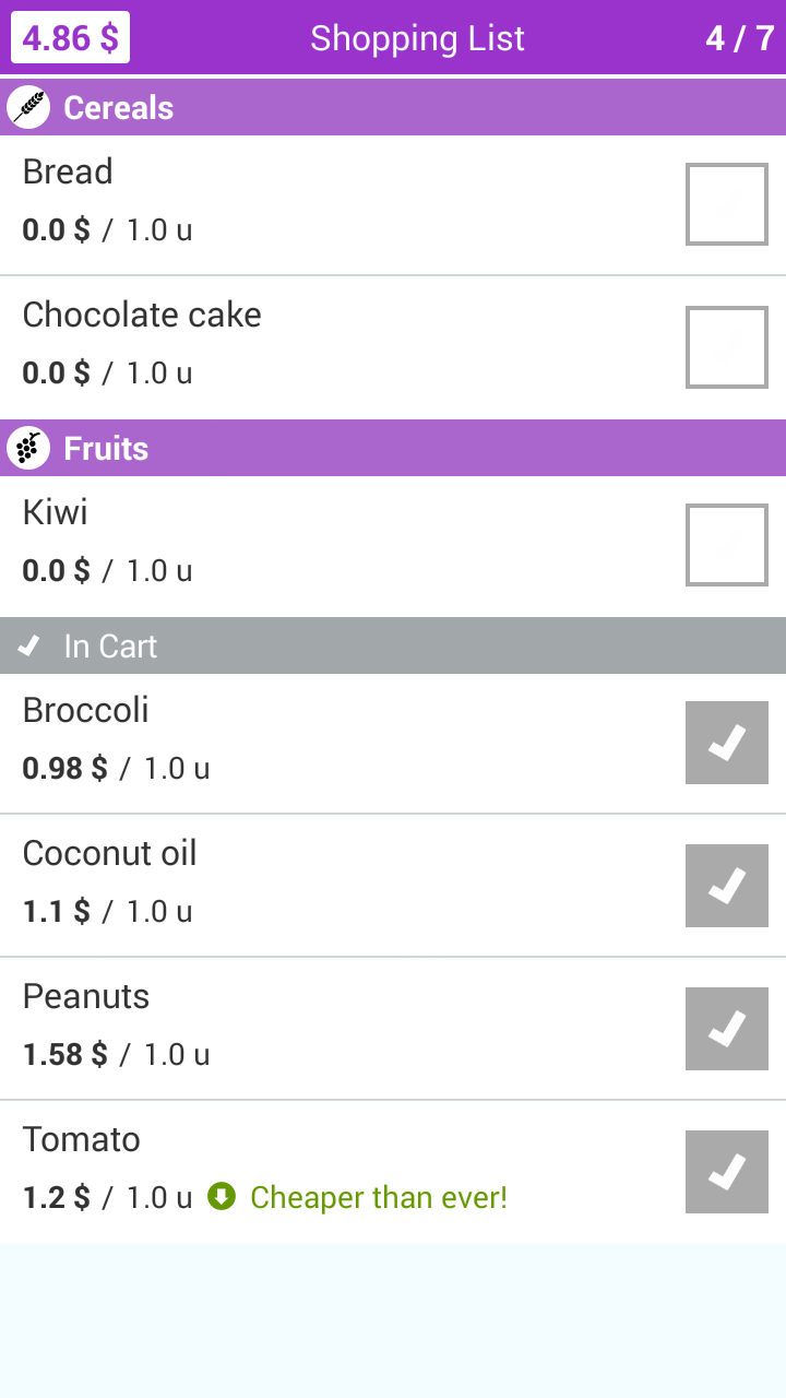 Intelligent Shopping List - App on Amazon Appstore