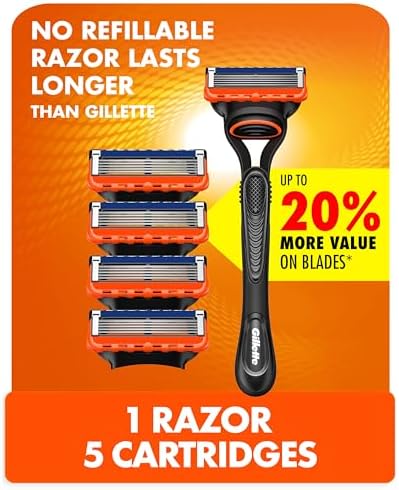 Amazon.com: Gillette Fusion5 Razor for Men, 1 Gillette Razor Handle, 5 ...