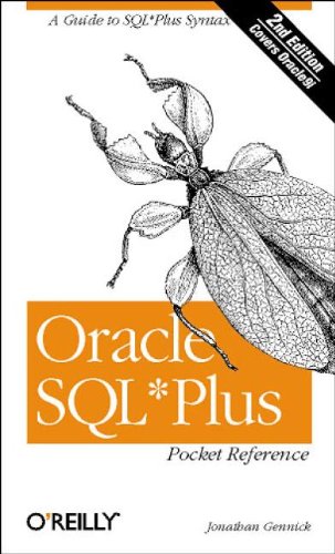 Oracle Sqlplus Pocket Reference 2nd Edition 9780596004415 Computer Science Books