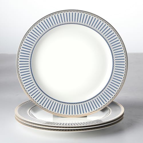 Amazon.com | Nambe Skye Collection Ceramic Coupe Salad Plates | Set of ...