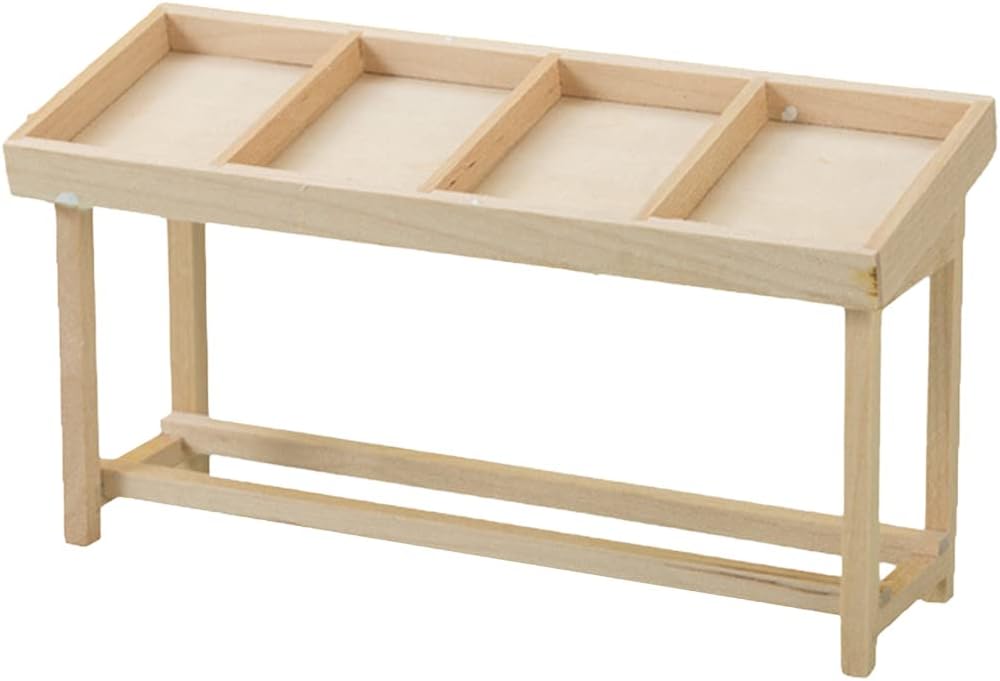 Amazon.com: LUOZZY Miniature Wooden Shelf Food Display Miniature House ...