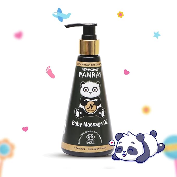 Amazon.in: Buy HERBCIENCE Pandas Baby Massage Oil- 250ml | Infant ...