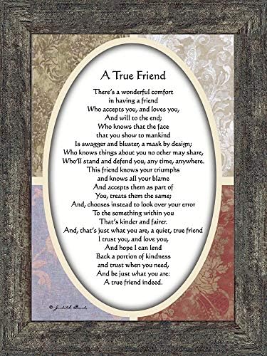 Amazon.com: Vintage A True Friend, Poem About True Friendship, 7x9 ...