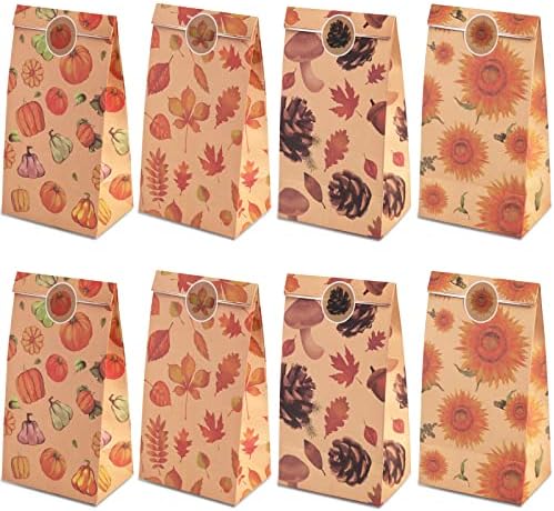 Amazon.com: Hallmark Fall Leaves Party Favor and Wrapped Treat Bags (30 ...