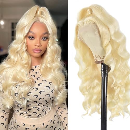 Amazon.com : Nicele Ann 613 13x6 Lace Front Wig Human Hair Straight 613 ...