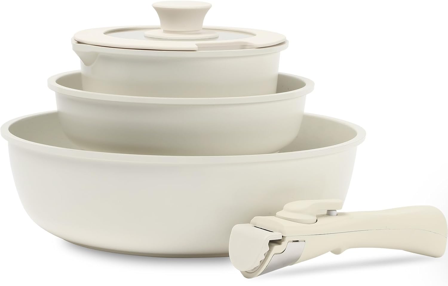 Amazon.com: ESLITE LIFE Nonstick Cookware Sets with Detachable Handle ...