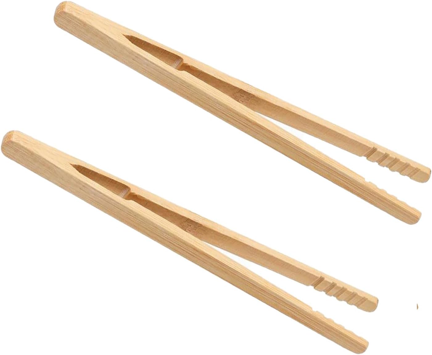 Bamboo Toaster Tongs 2Pcs - Versatile Wooden Kitchen Tongs for Cooking ...