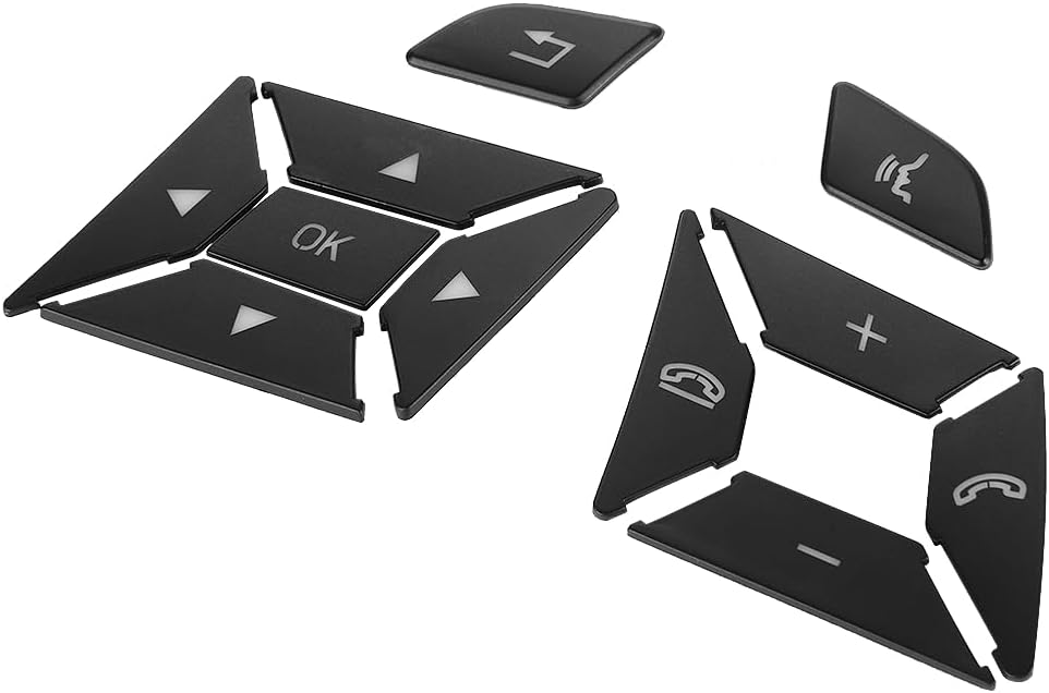 Amazon.com: Car Steering Wheel Button Stickers Cover Replacement for ...