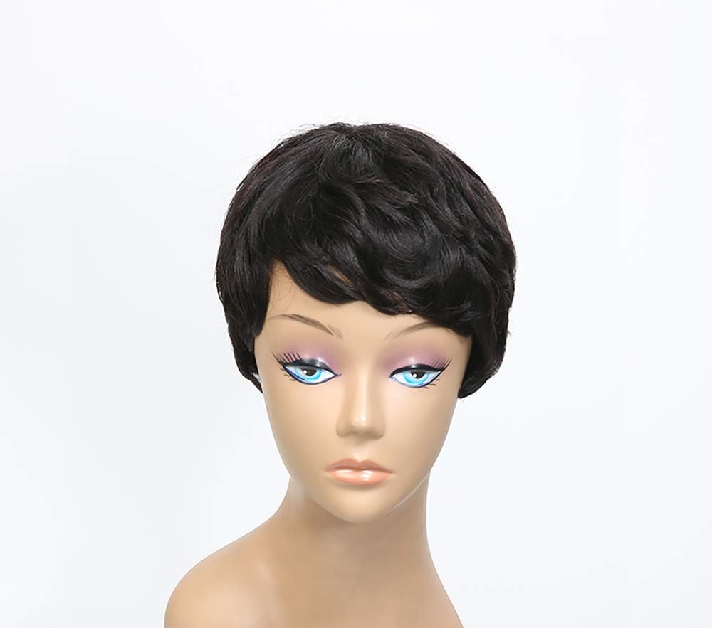Amazon.com : Sensationnel 100% Human Hair Bump Wig - Easy 27 (1 - JET ...