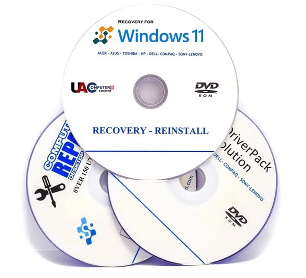 Buy Recovery DVD CD Bundle for Windows 11 Professional and Home ...