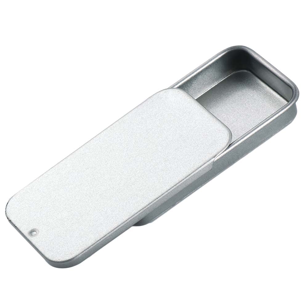 Amazon.com: Mini Iron Box Tinplate Push Case Metal Rectangular Mini Tin ...