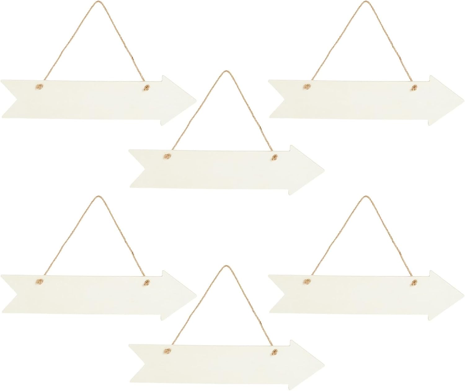 Amazon.com: Juvale Unfinished Hanging Wood Arrow Plaque Directional ...