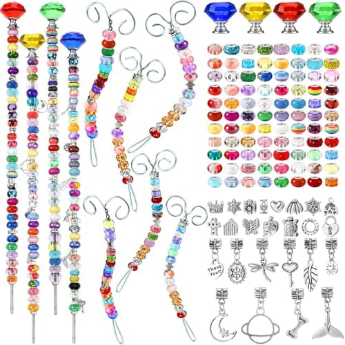 Amazon.com: Pelopy Pack of 4 Beaded Garden Stakes Wands Kit Garden ...