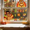 Amazon.com: 6 Pcs Thanksgiving Window Clings Cute Turkey Decals for ...