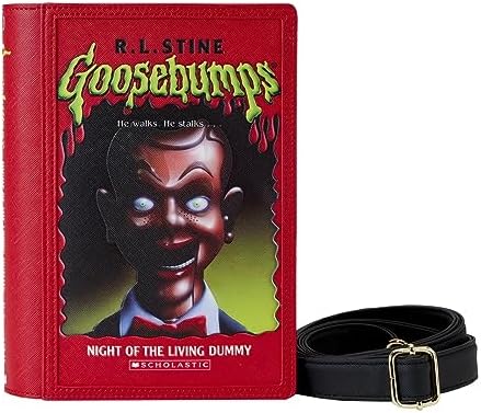 Amazon.com: Loungefly Goosebumps Slappy Book Cover Crossbody Bag ...