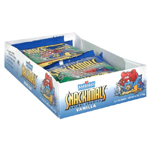 Amazon.com : Barbara's Bakery, Snackimals, Vanilla, Organic, 6 ct, 1 oz ...