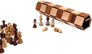 Amazon.com: Paramount Dealz 12 Inch Roll Up Wooden Travel Chess Set ...