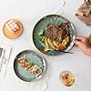 Amazon.com | Henten Home Ceramic Dinner Plate Set, 11 Inch Porcelain ...