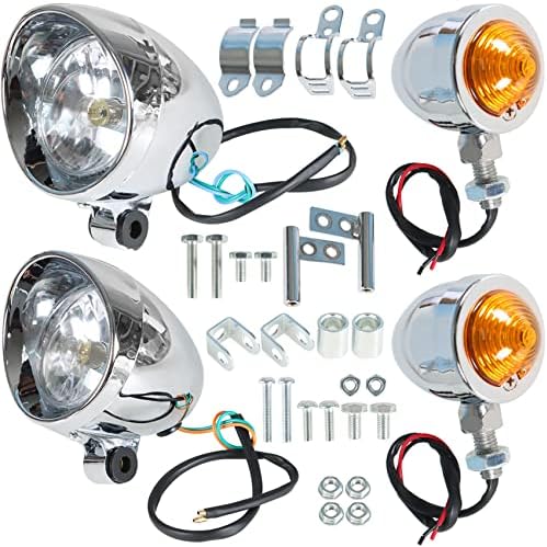 Amazon.com: labwork Motorcycle Spot Light Turn Signal Light 3.9 Passing ...