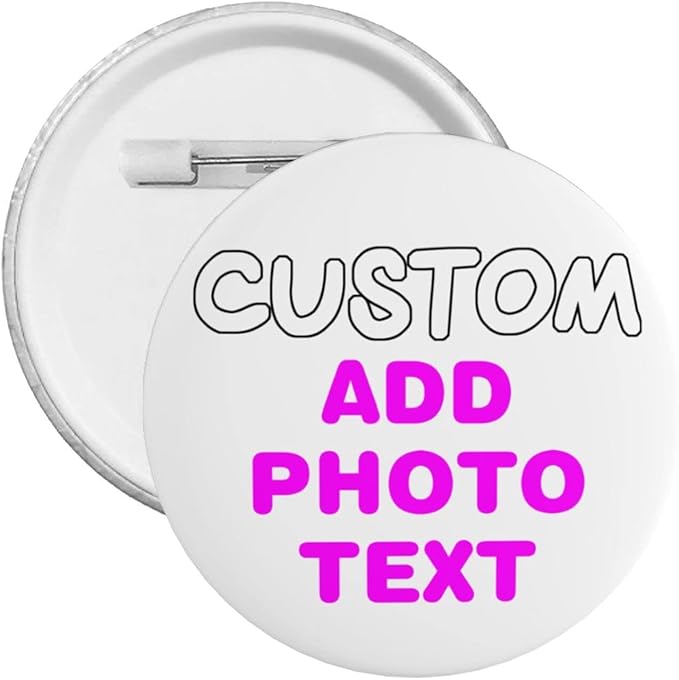 Amazon.com: Generic Custom Pins 1-200PCS Personalized Pins Round Buttons Custom Pin Button for ...