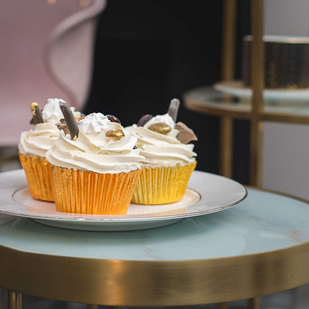 Snapklik.com : Gold Cupcake Liners, Standard Size Gold Foil Cupcake ...