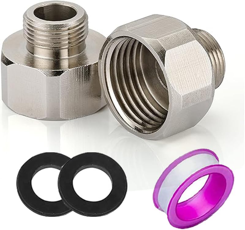 Amazon.com: AUPPOP Faucet Supply Hose Fitting 1/2 Female to 3/8 Male ...