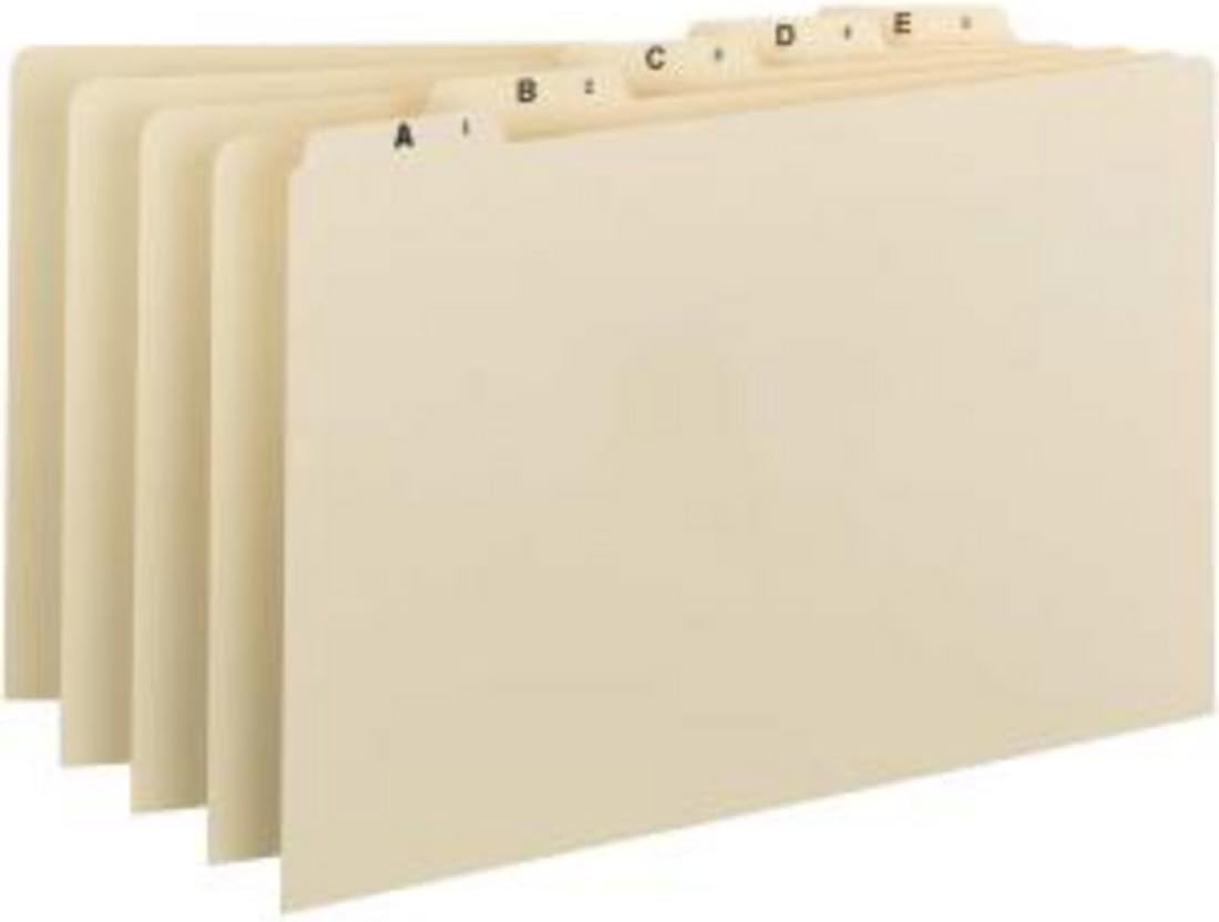 Amazon.com : Smead Heavyweight Guides, 1/5-Cut Tab (A-Z), Legal Size ...