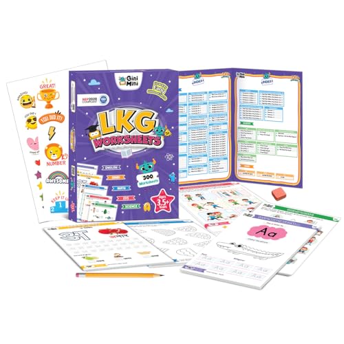Combo Pack - 300+ LKG Worksheets + 16 Space-Themed Puzzles + CVC Word ...