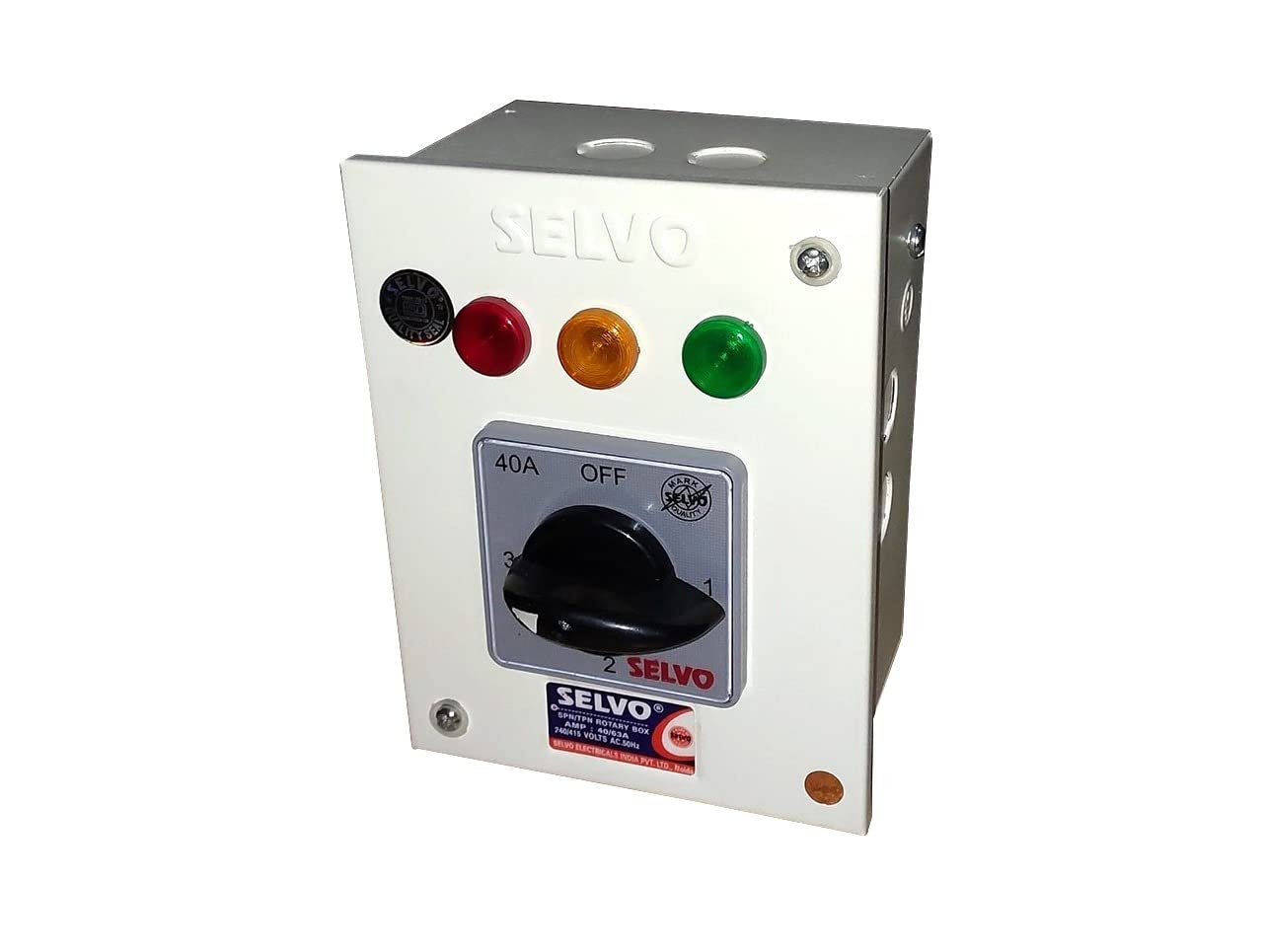 Buy SELVO 40A Single Pole Neutral (SPN) Phase Selector Enclosure (with ...