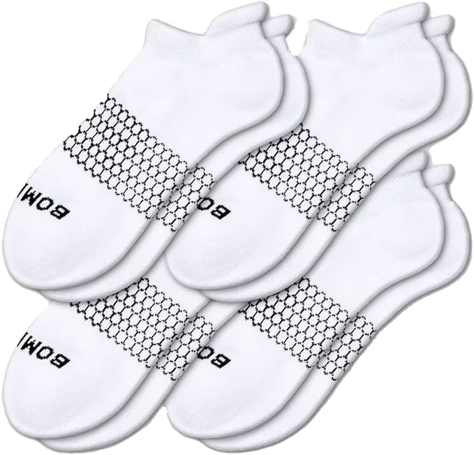 BOMBAS Women's Solids Ankle White Socks Medium (4 Pack) at Amazon Women ...