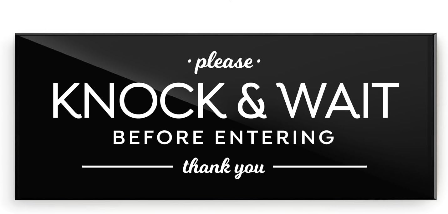 Amazon.com : SmartSign “Please Knock Before Entering” Diamond Plate ...
