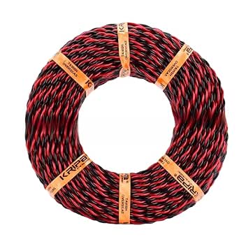 CabONE 23/76 2 Core Twisted Copper Flexible Wire, 90 Meter | FR PVC ...