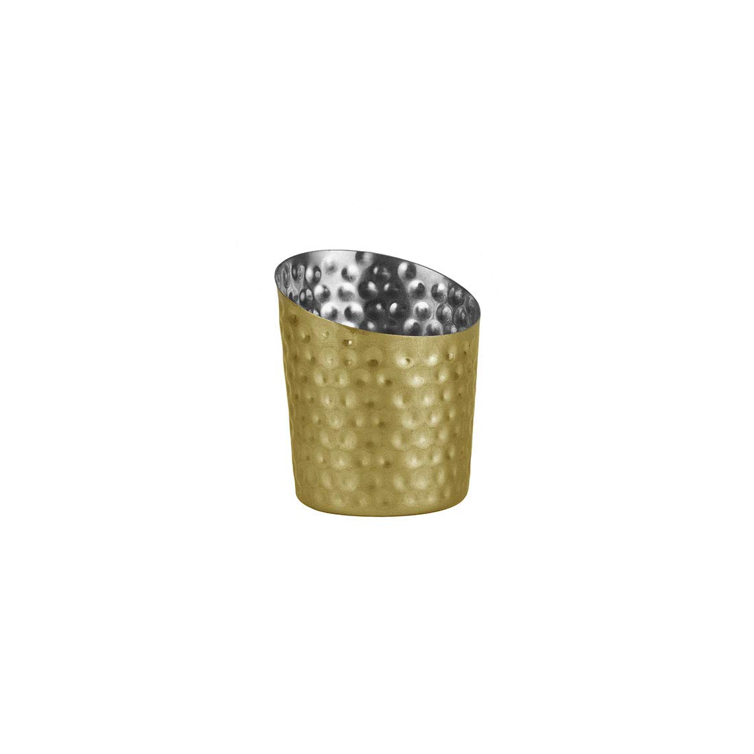 Vegas Hammered Vintage Gold Finish French Fry Angled Cup : Amazon.in ...