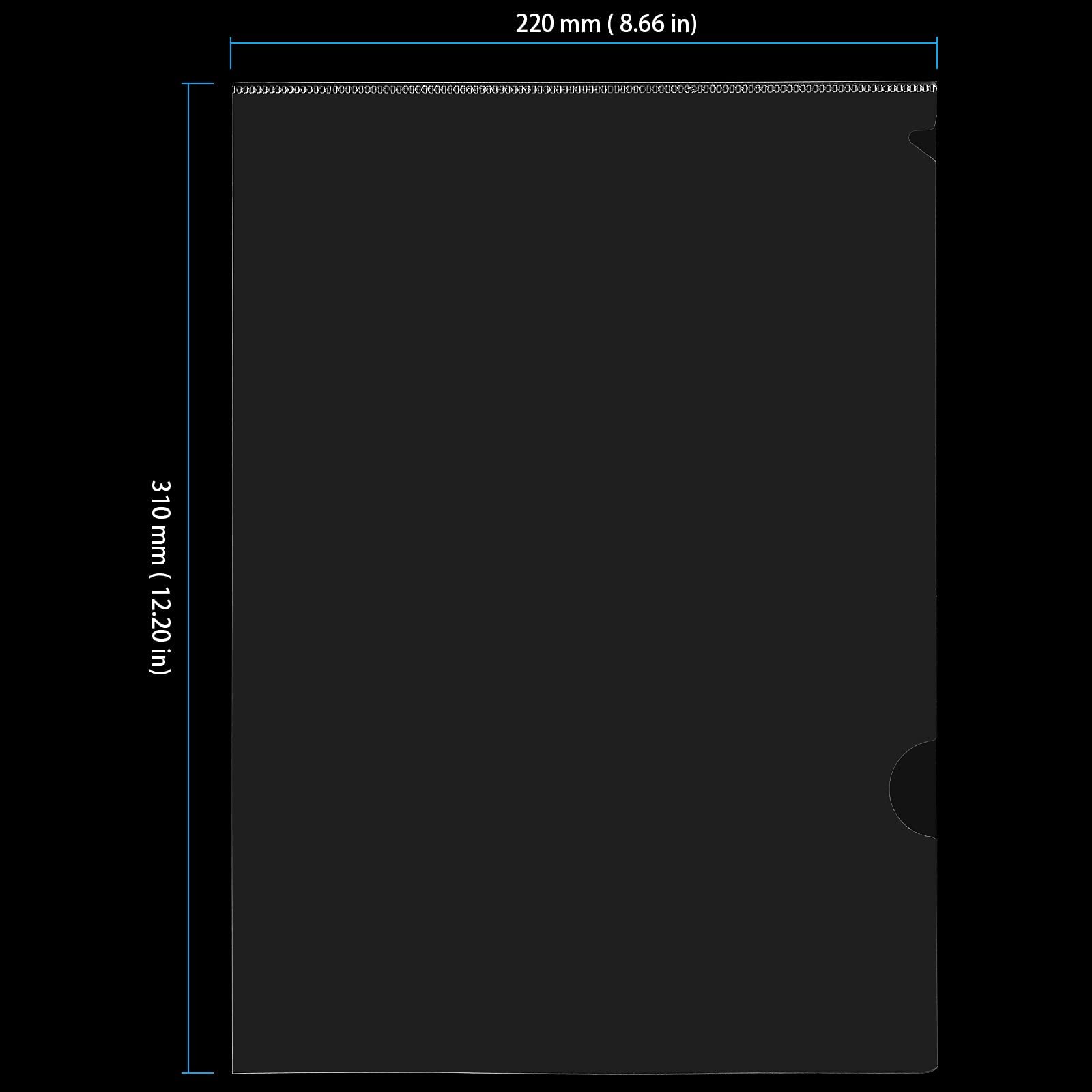 Snapklik.com : 100 PCS Clear Plastic Document Folder, US Letter / A4 ...