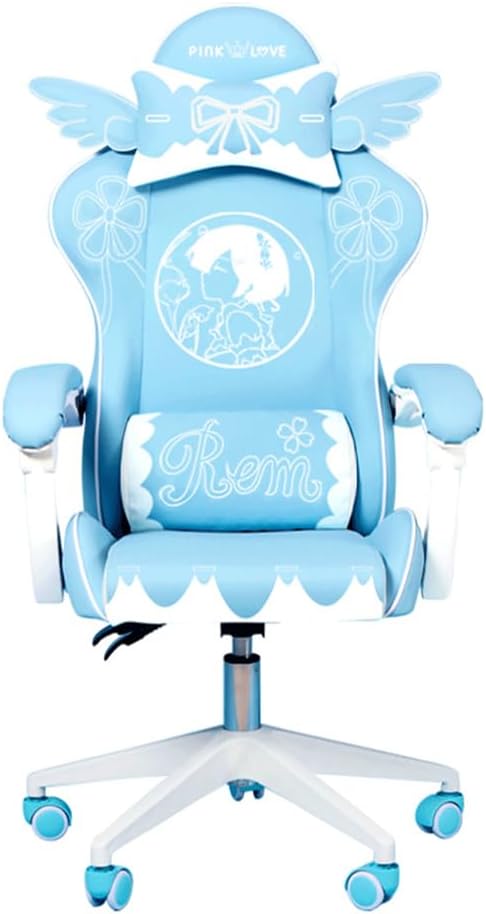 Amazon.com: Pink Love New Lovely Blue Chair Students Gaming Chair Silla ...